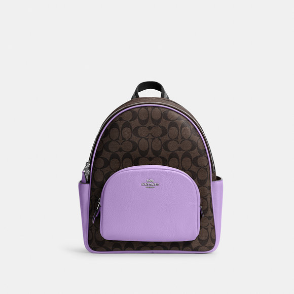 Coach | Bags | Nwt Coach Outlet Court Backpack In Signature Canvas ...